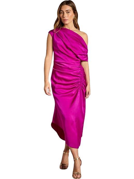 COAST Coast Satin One Shoulder Midi Dress